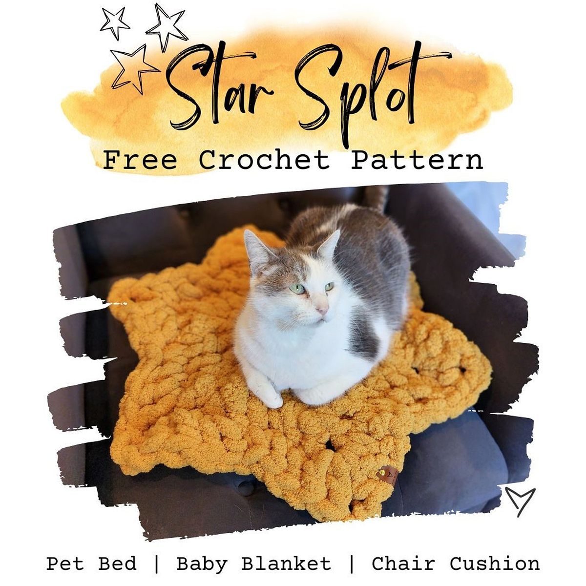 Star Splot Pet Bed (FREE CROCHET PATTERN)